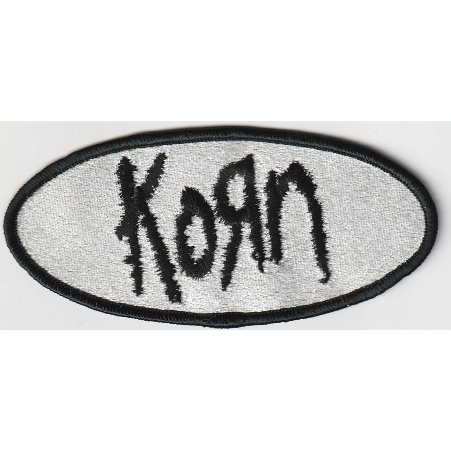 Korn Logo Oval - Embroidered Iron-On Patch at Sticker Shoppe