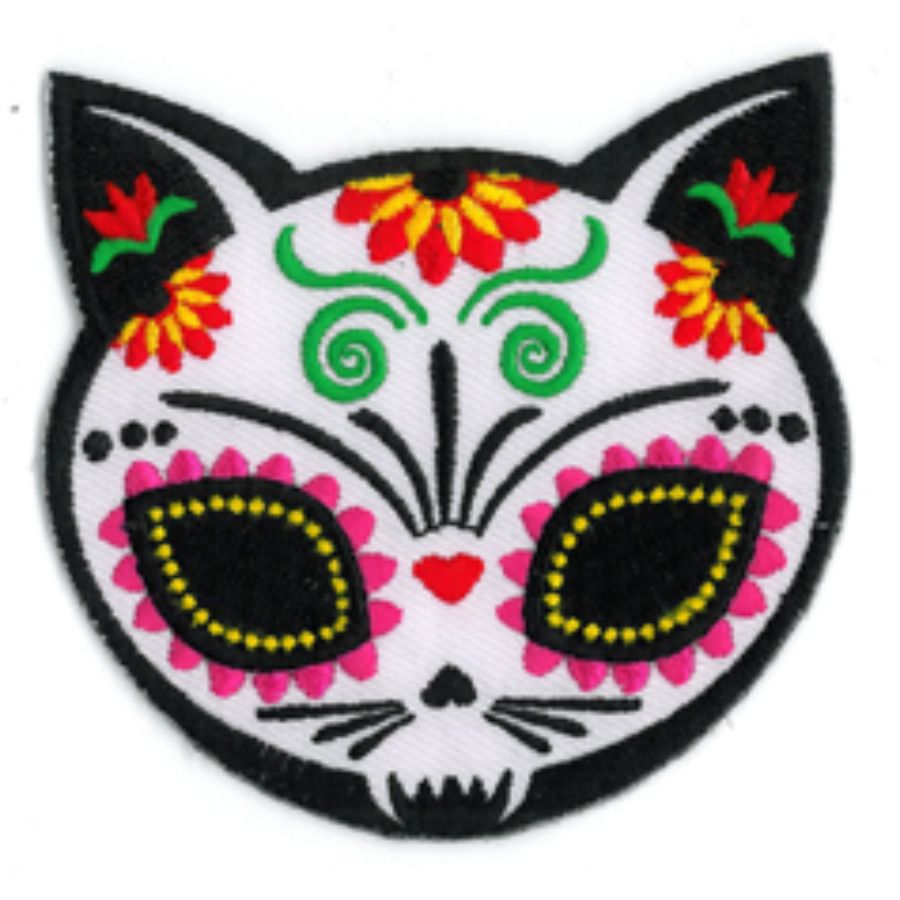Gato Muerto Dead Cat - Embroidered Iron-On Patch at Sticker Shoppe