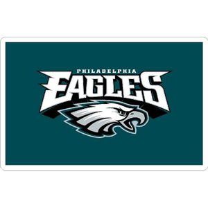 Philadelphia Eagles Script Logo On Green - Sticker at Sticker Shoppe