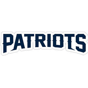 New England Patriots Script Text - Sticker at Sticker Shoppe