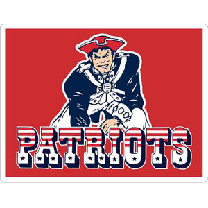 New England Patriots Retro Script Text Flag - Sticker at Sticker Shoppe
