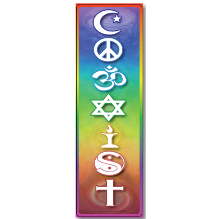 Coexist Chakras Interfaith - Mini Sticker at Sticker Shoppe