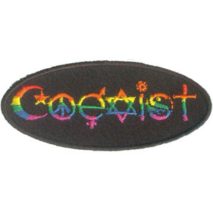 Rainbow Coexist Symbols - Embroidered Iron On Patch at Sticker Shoppe