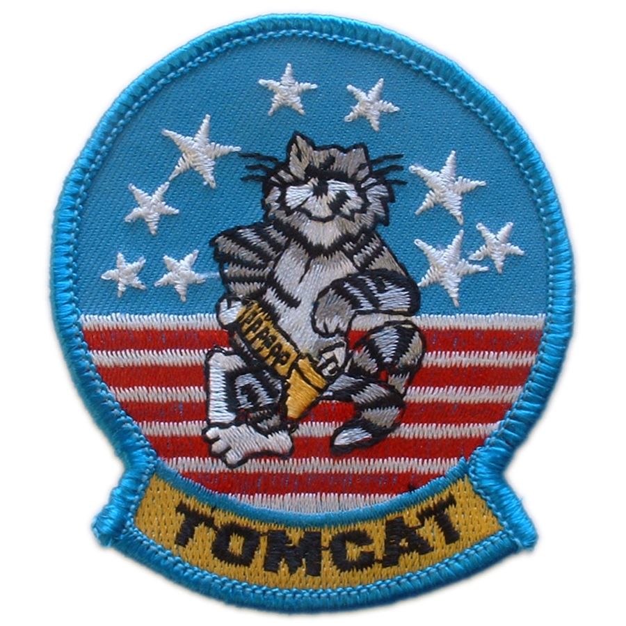 United States Navy Tomcat Logo - Embroidered Iron-On Patch at Sticker ...