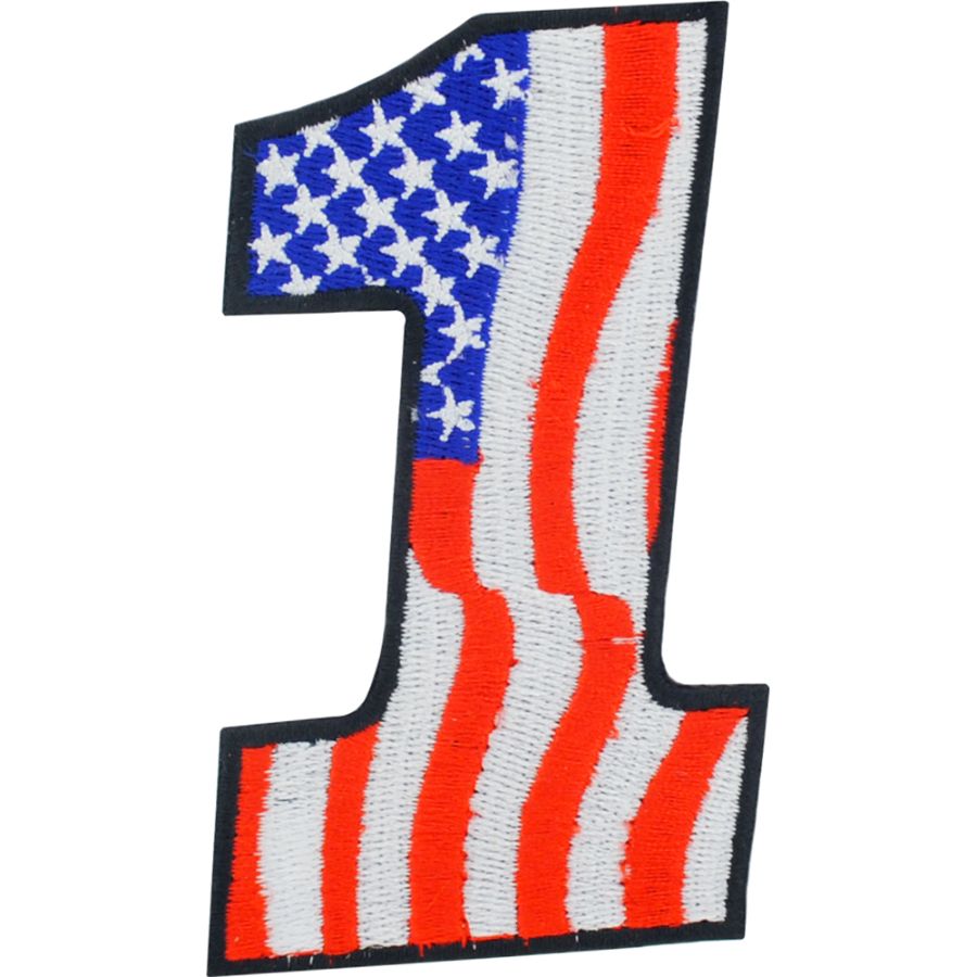 United States Of America American Flag USA #1 - Embroidered Iron-On ...