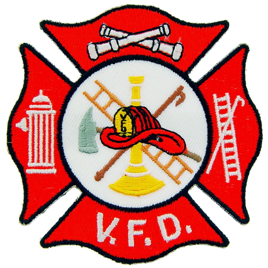Volunteer Fire Department Matese Cross - Embroidered Iron-On Patch at ...