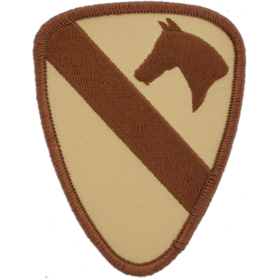 United States Army 1st Cavalry Division Logo Desert - 3.5" Embroidered ...