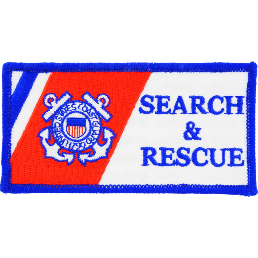 United States Coast Guard Search & Rescue - Embroidered Iron-On Patch ...