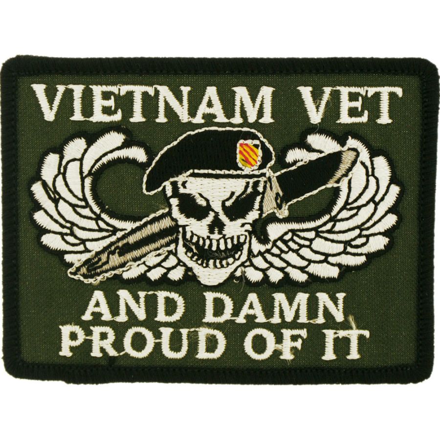 Vietnam Vet And Damn Proud Of It - Embroidered Iron-On Patch at Sticker ...