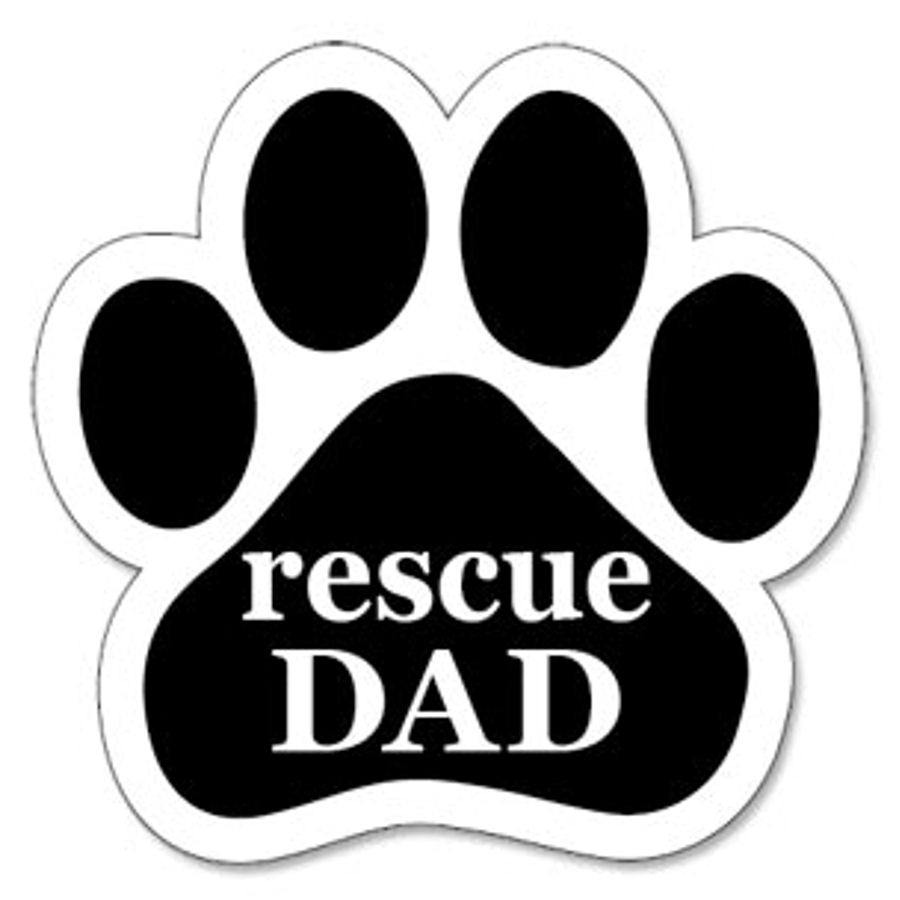 Rescue Dad - Paw Magnet at Sticker Shoppe