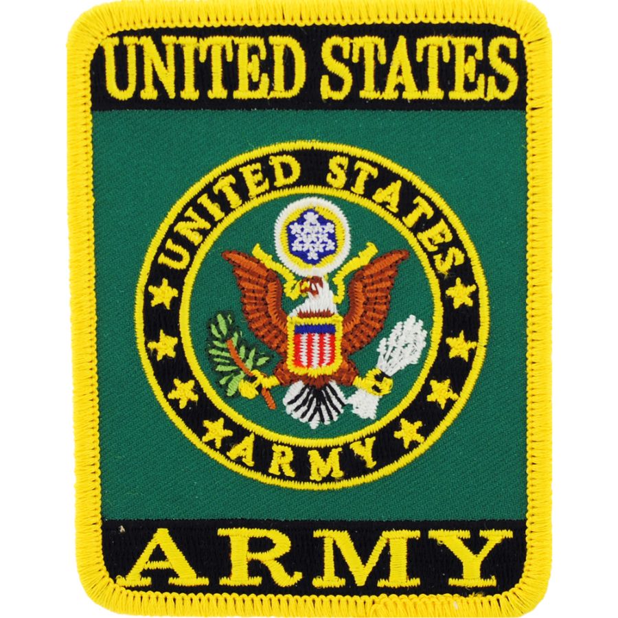 United States Army Rectangle Logo - 3.5" Embroidered Iron On Patch at ...