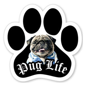 Pug Life - Paw Magnet at Sticker Shoppe