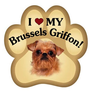 I Love My Brussels Griffon - Paw Magnets at Sticker Shoppe