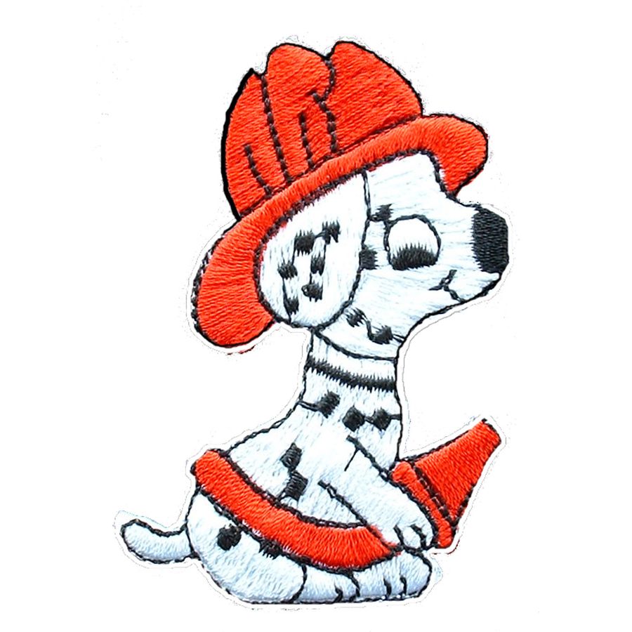 Dalmatian Fire Dog - Embroidered Iron-On Patch at Sticker Shoppe