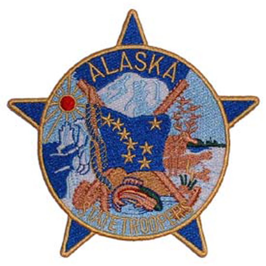 Alaska State Police - Embroidered Iron-On Patch at Sticker Shoppe