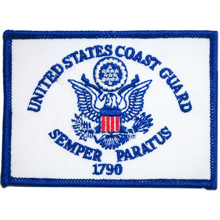 United States Coast Guard Semper Paratus Flag - Embroidered Iron-On ...