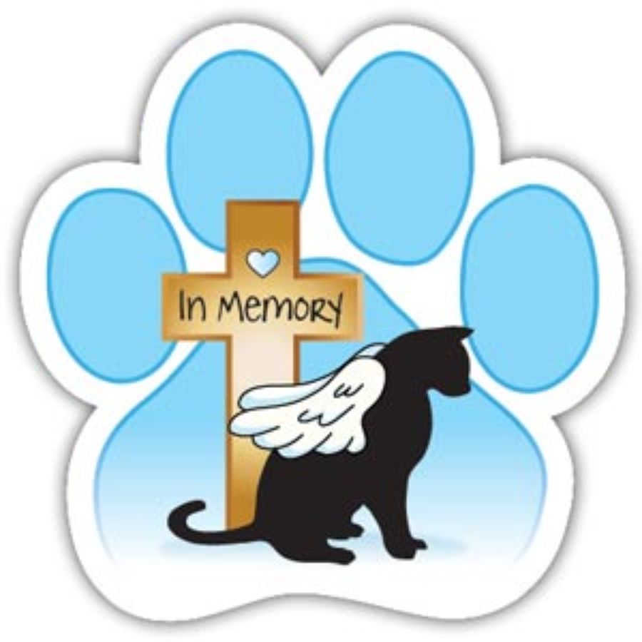 In Memory Of My Cat - Paw Magnet at Sticker Shoppe