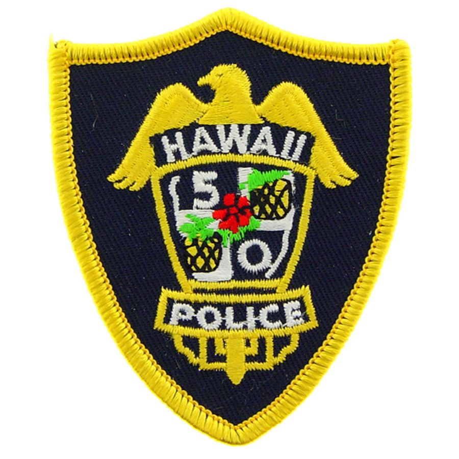 Hawaii Police - Embroidered Iron-On Patch at Sticker Shoppe