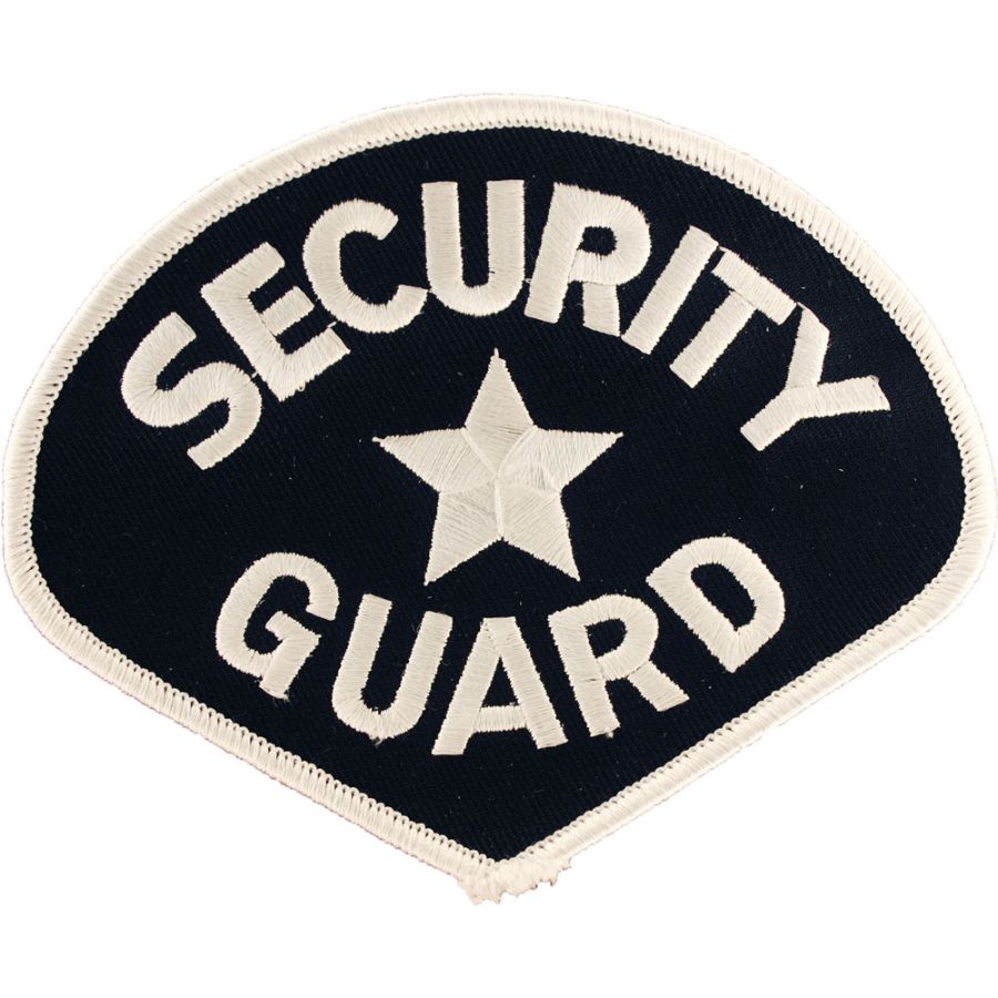 Security Guard White and Black - Embroidered Iron-On Patch at Sticker ...