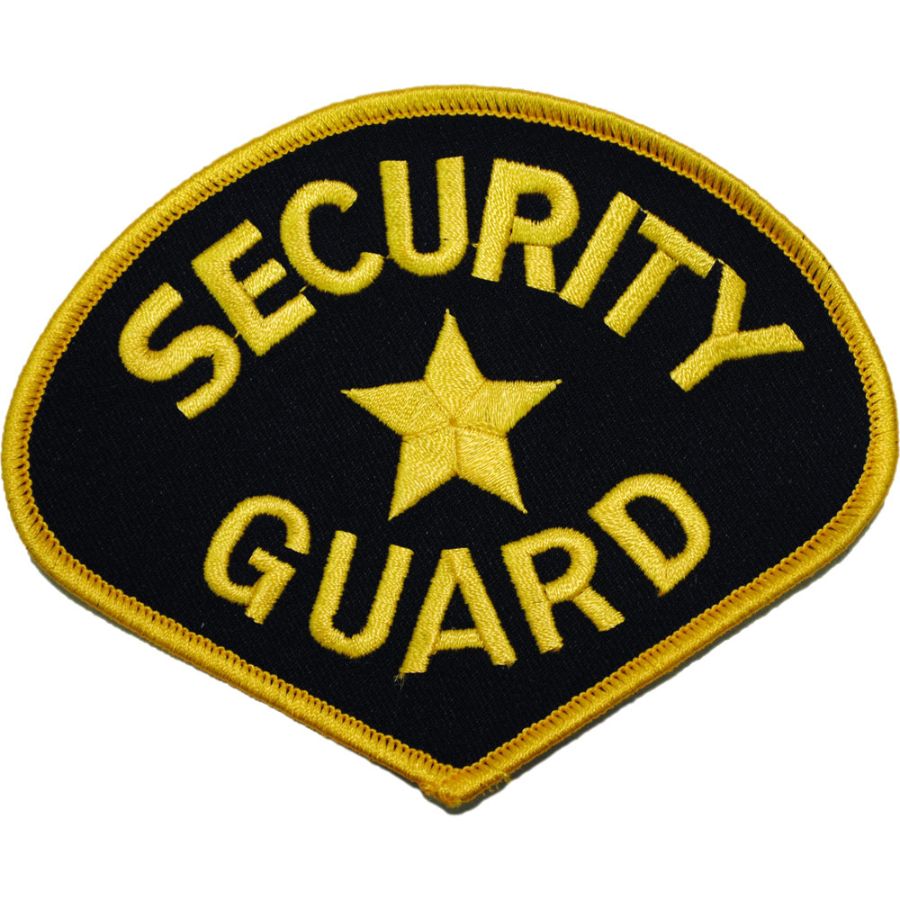 Security Guard Gold and Black - Embroidered Iron-On Patch at Sticker Shoppe