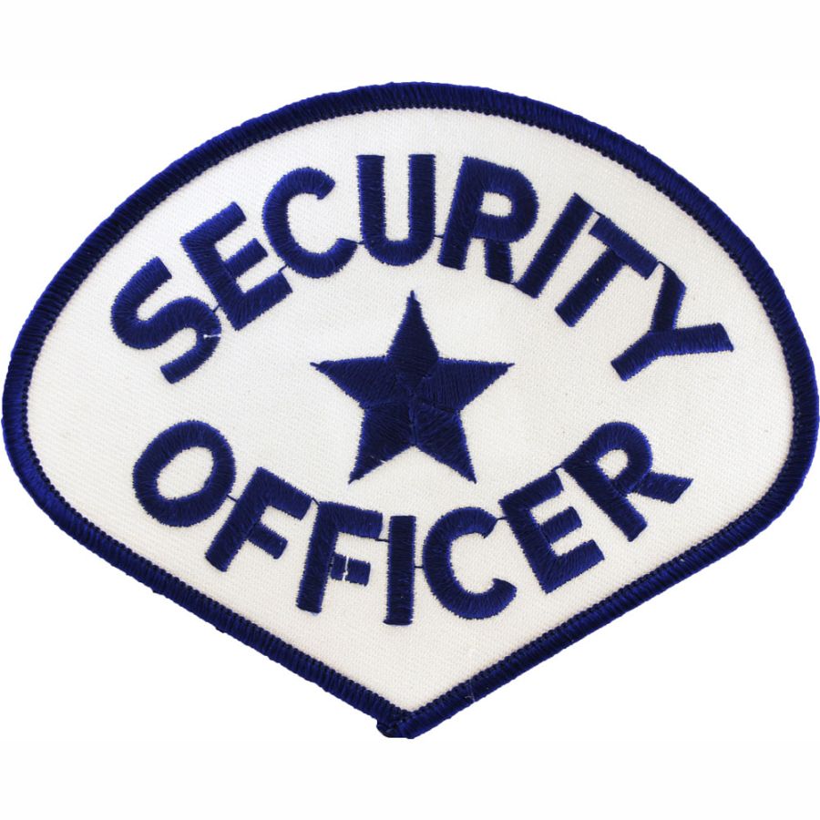 Security Officer Blue and White - Embroidered Iron-On Patch at Sticker ...