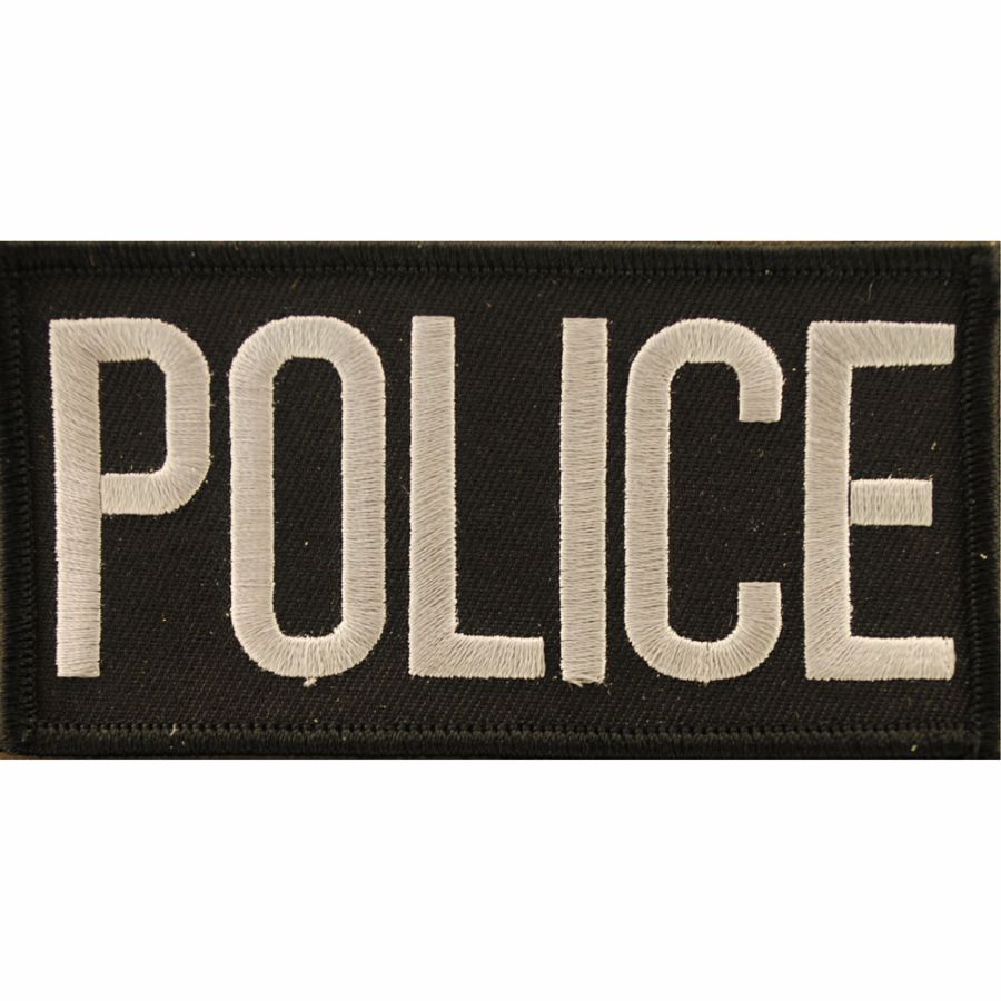 Police Subdued Tab - Embroidered Iron-On Patch at Sticker Shoppe