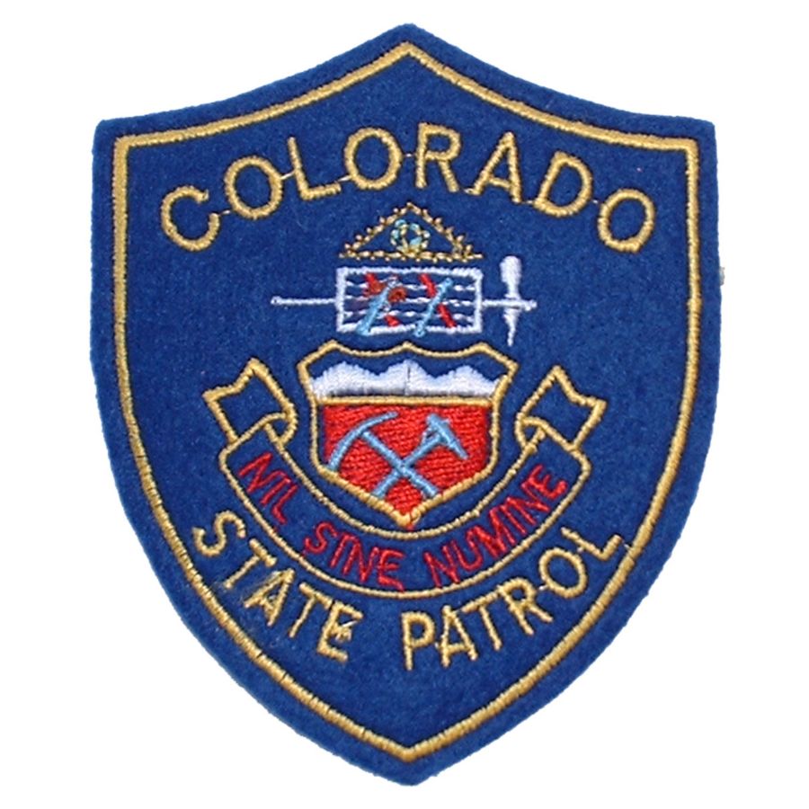 Colorado State Patrol Large - Embroidered Iron-On Patch at Sticker Shoppe