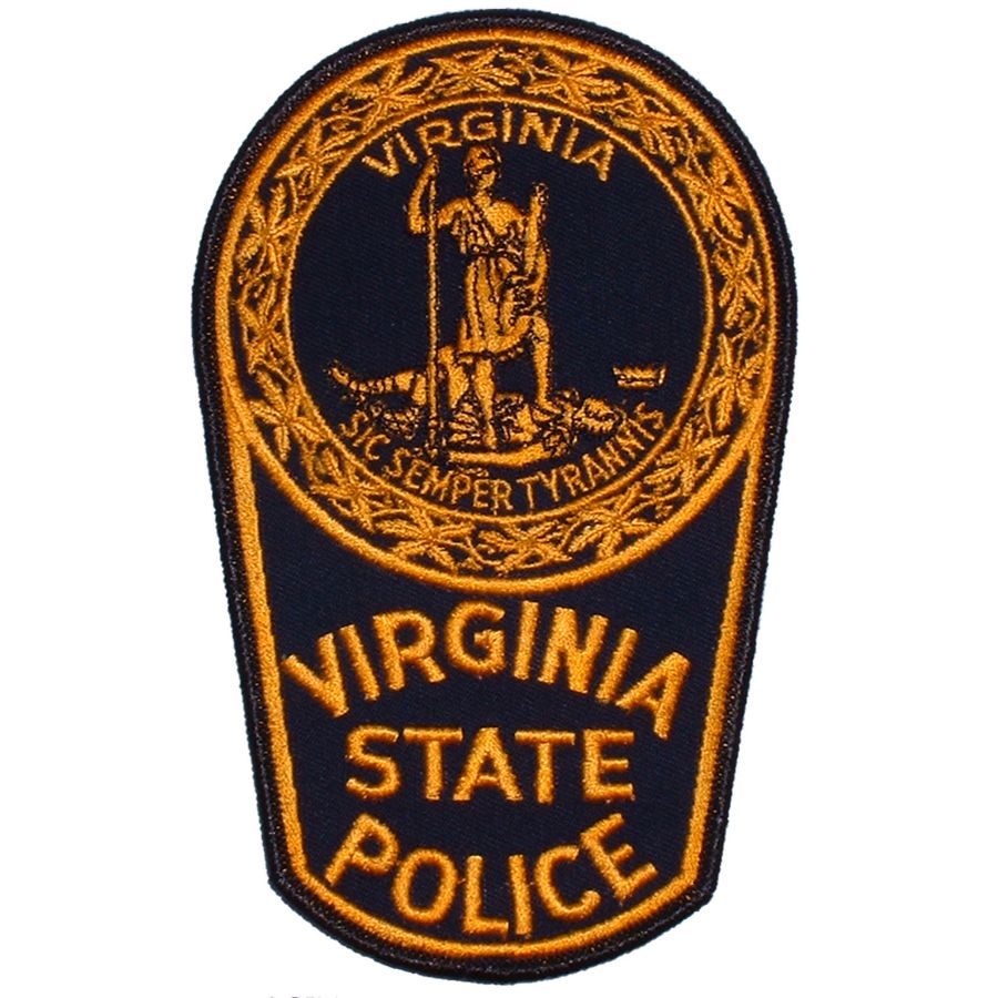 Virginia State Police Large - Embroidered Iron-On Patch at Sticker Shoppe