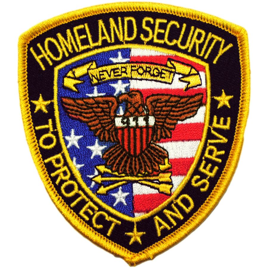 Homeland Security - Embroidered Iron-On Patch at Sticker Shoppe
