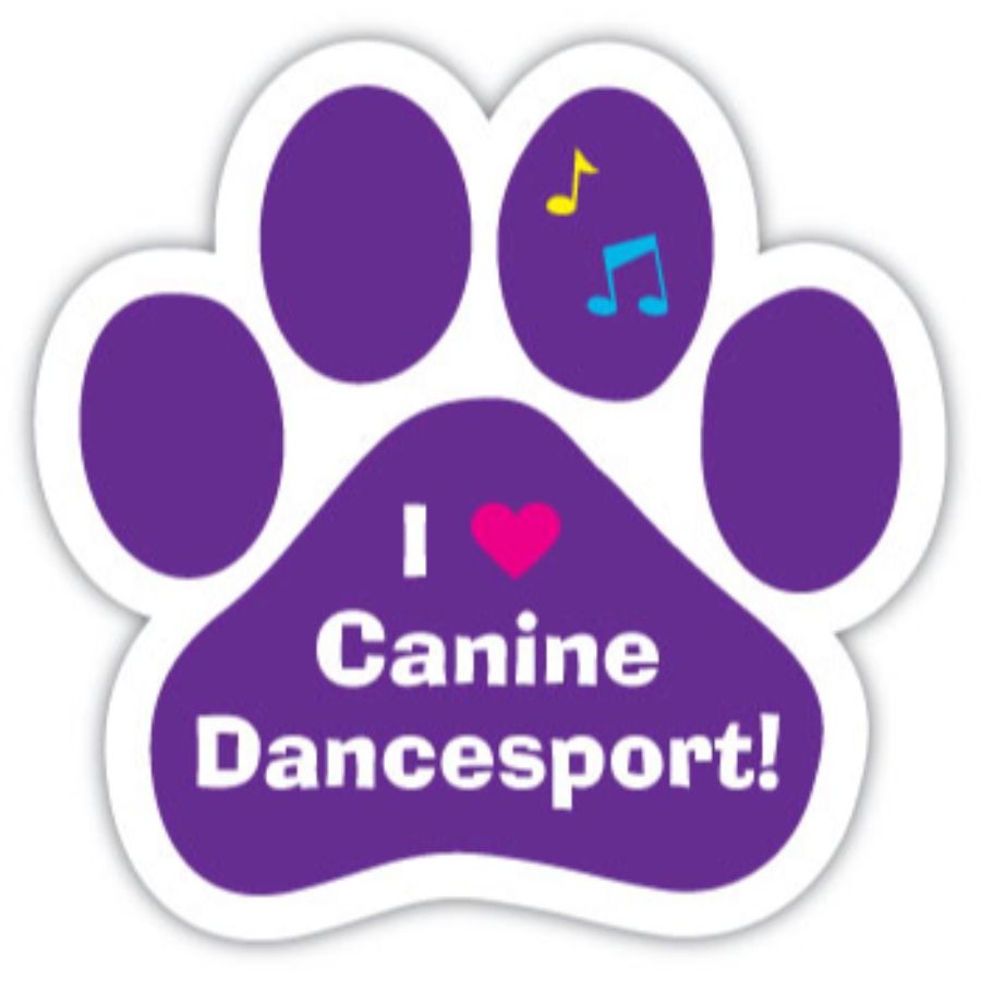 I Love Canine Dancesport - Paw Magnet at Sticker Shoppe