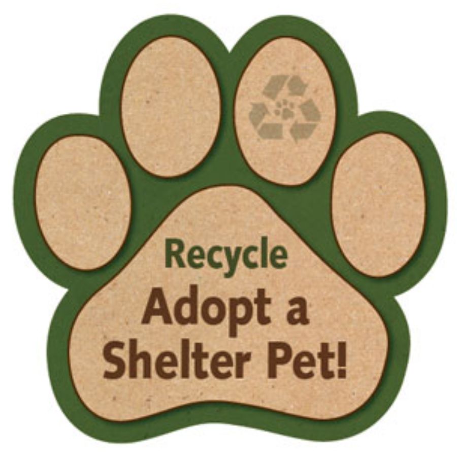 Recycle Adopt A Shelter Pet - Paw Magnet at Sticker Shoppe