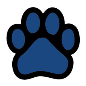 Paw - Blue Paw Magnet at Sticker Shoppe