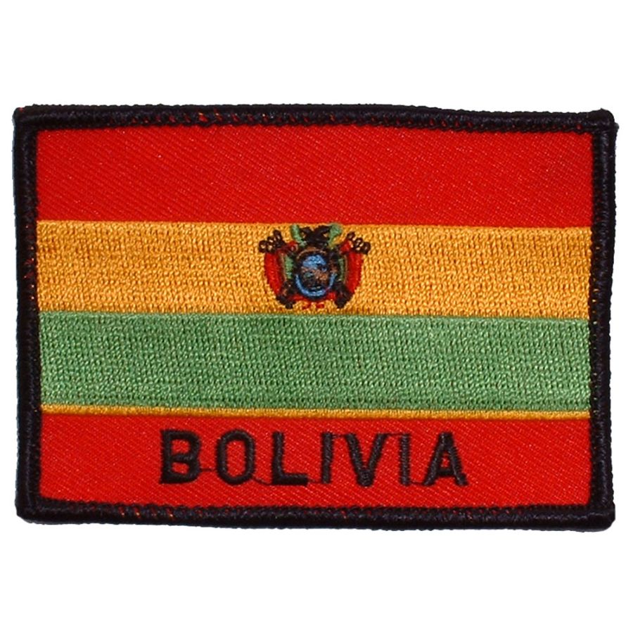 Bolivia - Flag Embroidered Iron-On Patch at Sticker Shoppe