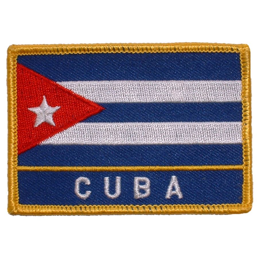 Cuba - Flag Embroidered Iron-On Patch at Sticker Shoppe