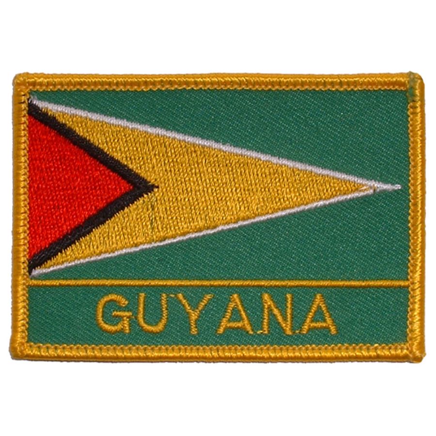 Guyana - Flag Embroidered Iron-On Patch at Sticker Shoppe