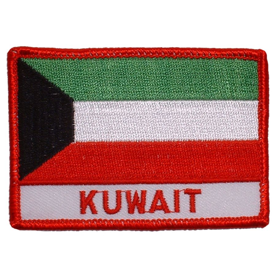 Kuwait - Flag Embroidered Iron-On Patch at Sticker Shoppe