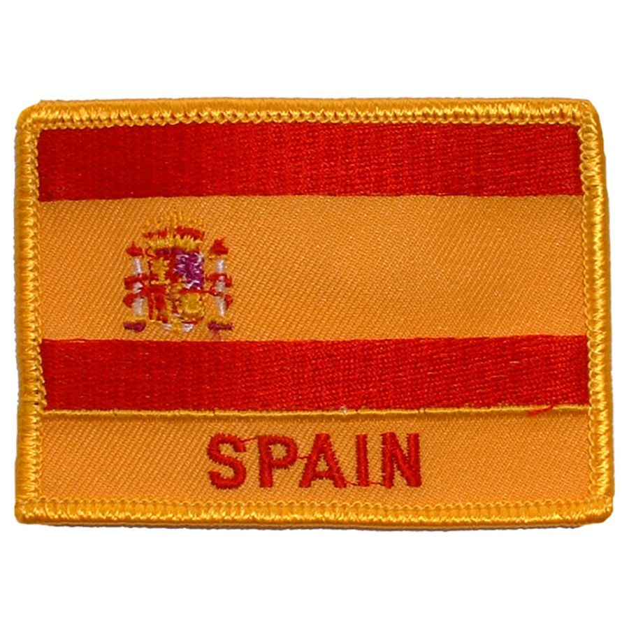 Spain - Flag Embroidered Iron-On Patch at Sticker Shoppe