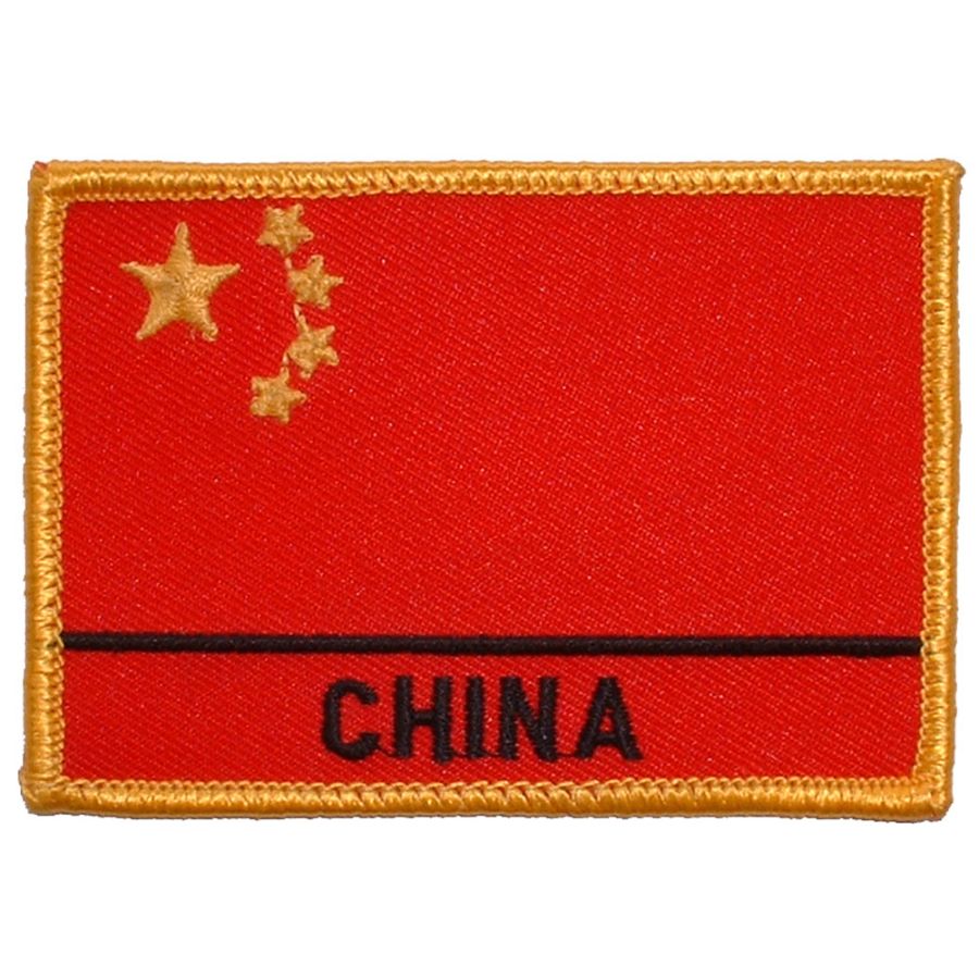 China - Flag Embroidered Iron-On Patch at Sticker Shoppe