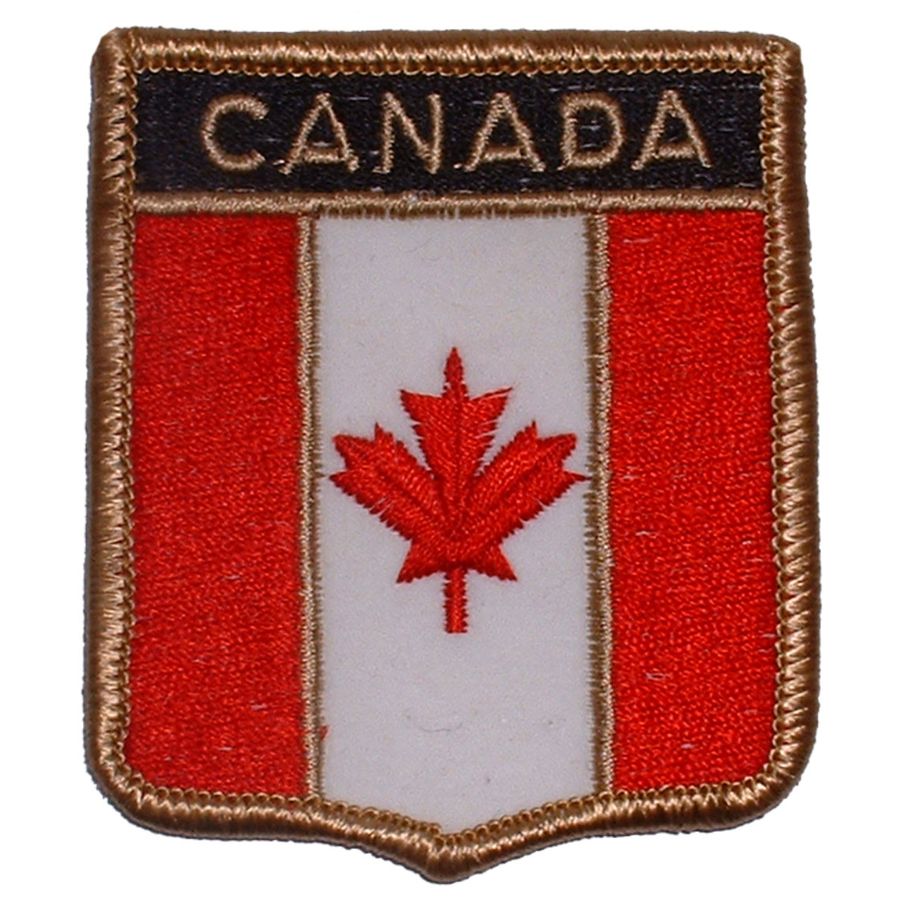 Canada - Flag Shield Embroidered Iron-On Patch at Sticker Shoppe