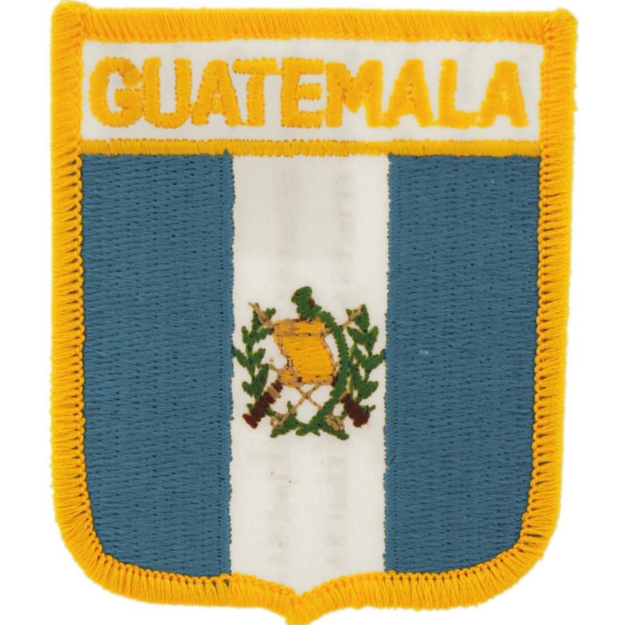 Guatemala - Flag Shield Embroidered Iron-On Patch at Sticker Shoppe