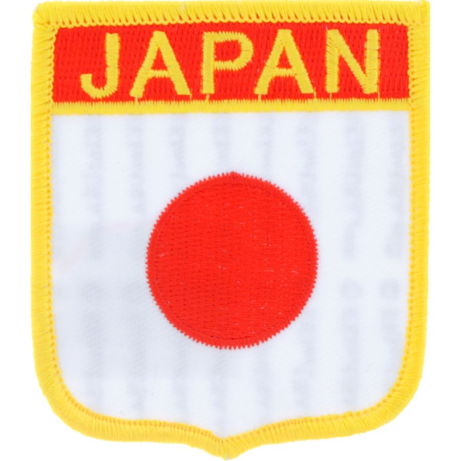 Japan - Flag Shield Embroidered Iron-On Patch at Sticker Shoppe