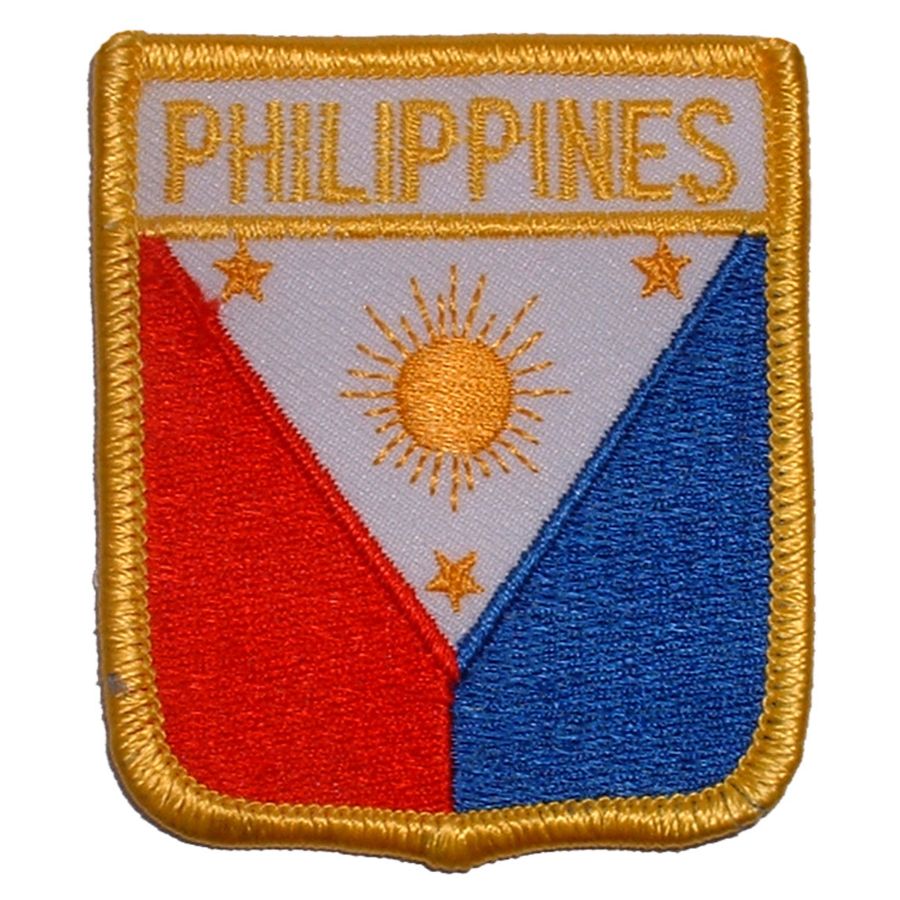Philippines - Flag Shield Embroidered Iron-On Patch at Sticker Shoppe