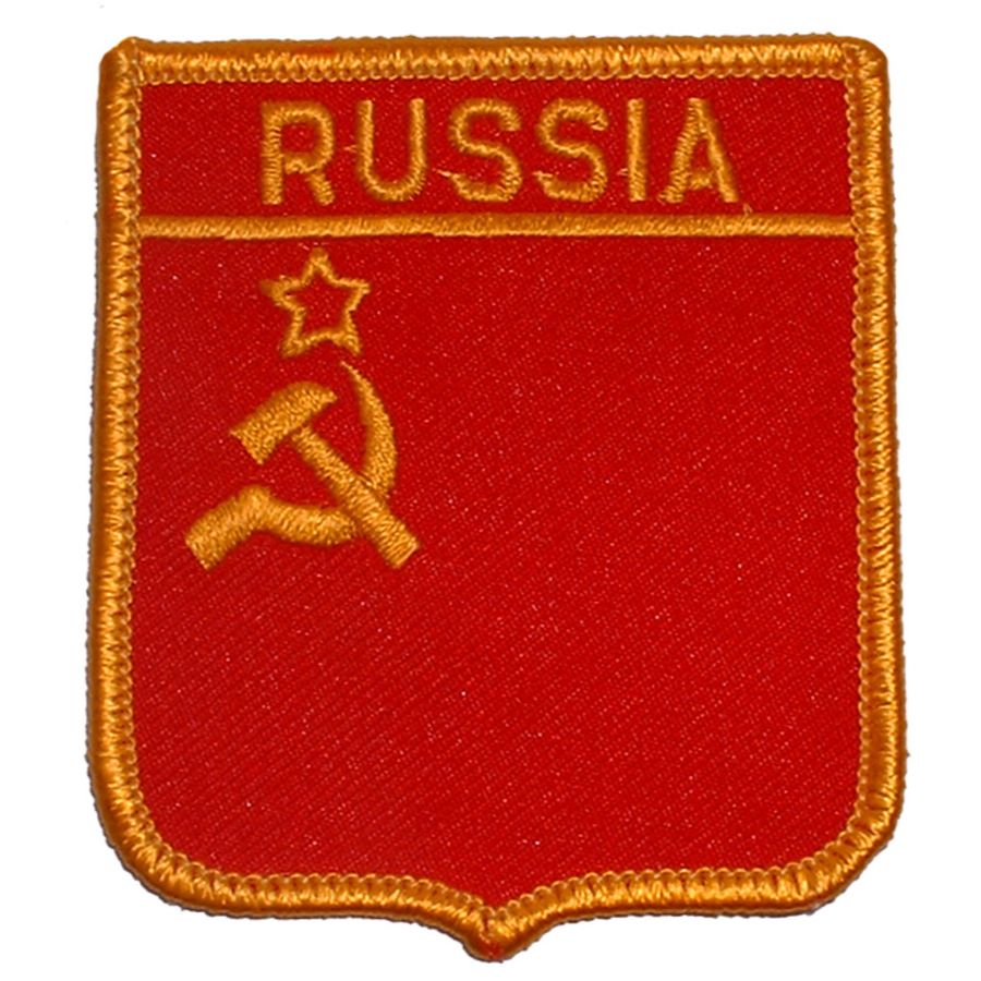Russia - Flag Shield Embroidered Iron-On Patch at Sticker Shoppe
