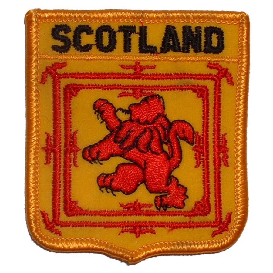Scotland - Flag Shield Embroidered Iron-On Patch at Sticker Shoppe