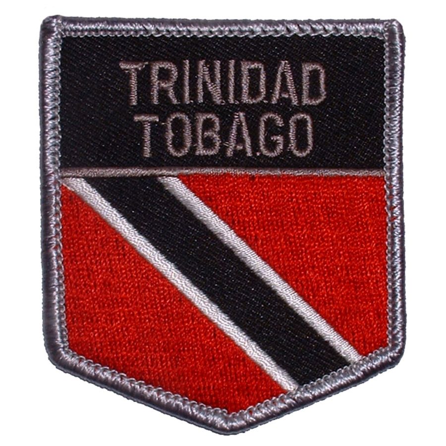 Trinidad Tobago - Flag Shield Embroidered Iron-On Patch at Sticker Shoppe