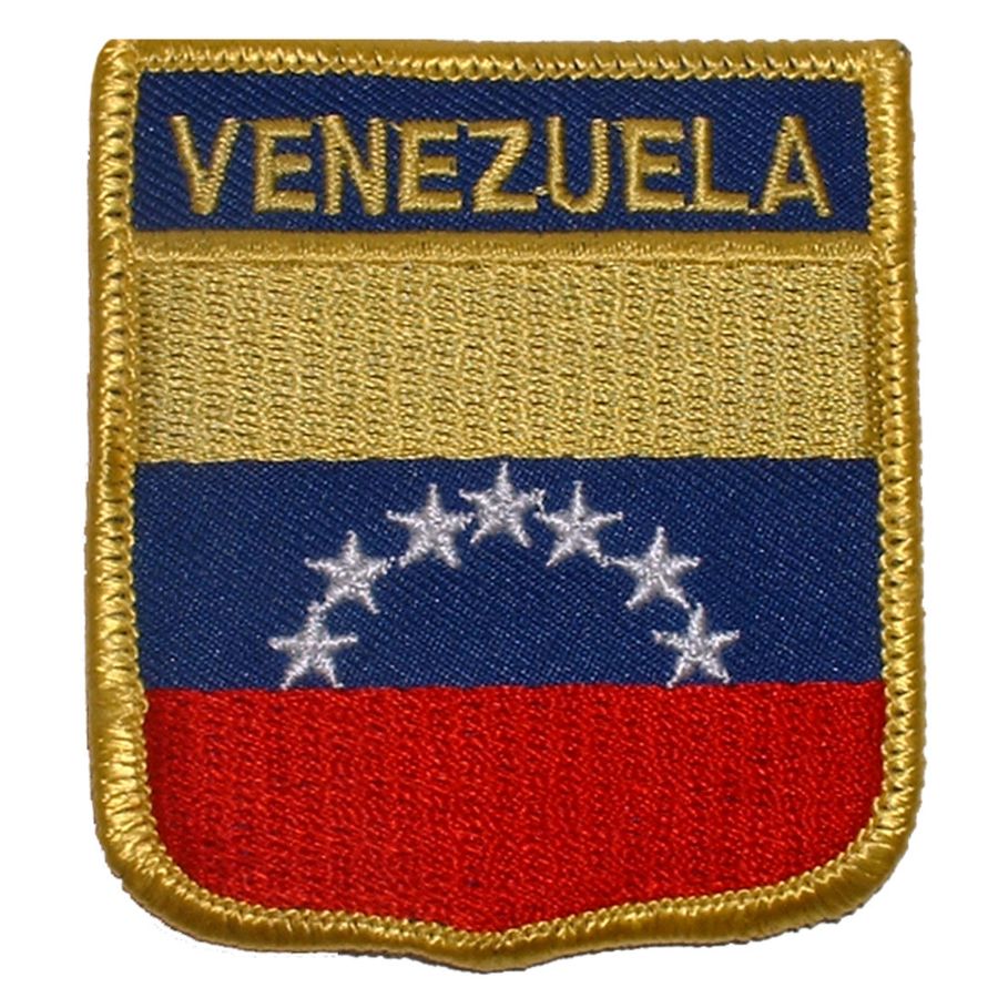 Venezuela - Flag Shield Embroidered Iron-On Patch at Sticker Shoppe
