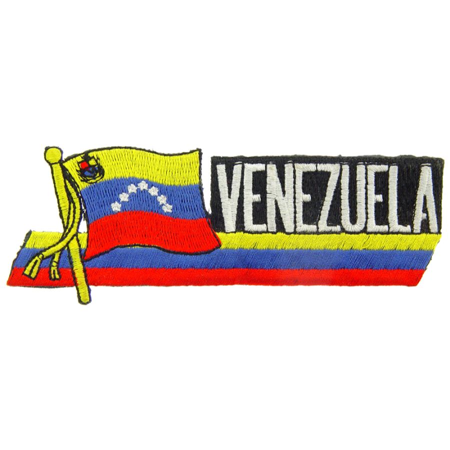 Venezuela - Flag Script Embroidered Iron-On Patch at Sticker Shoppe