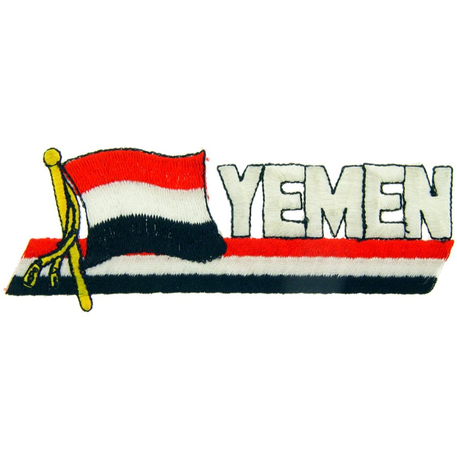 Yemen - Flag Script Embroidered Iron-On Patch at Sticker Shoppe