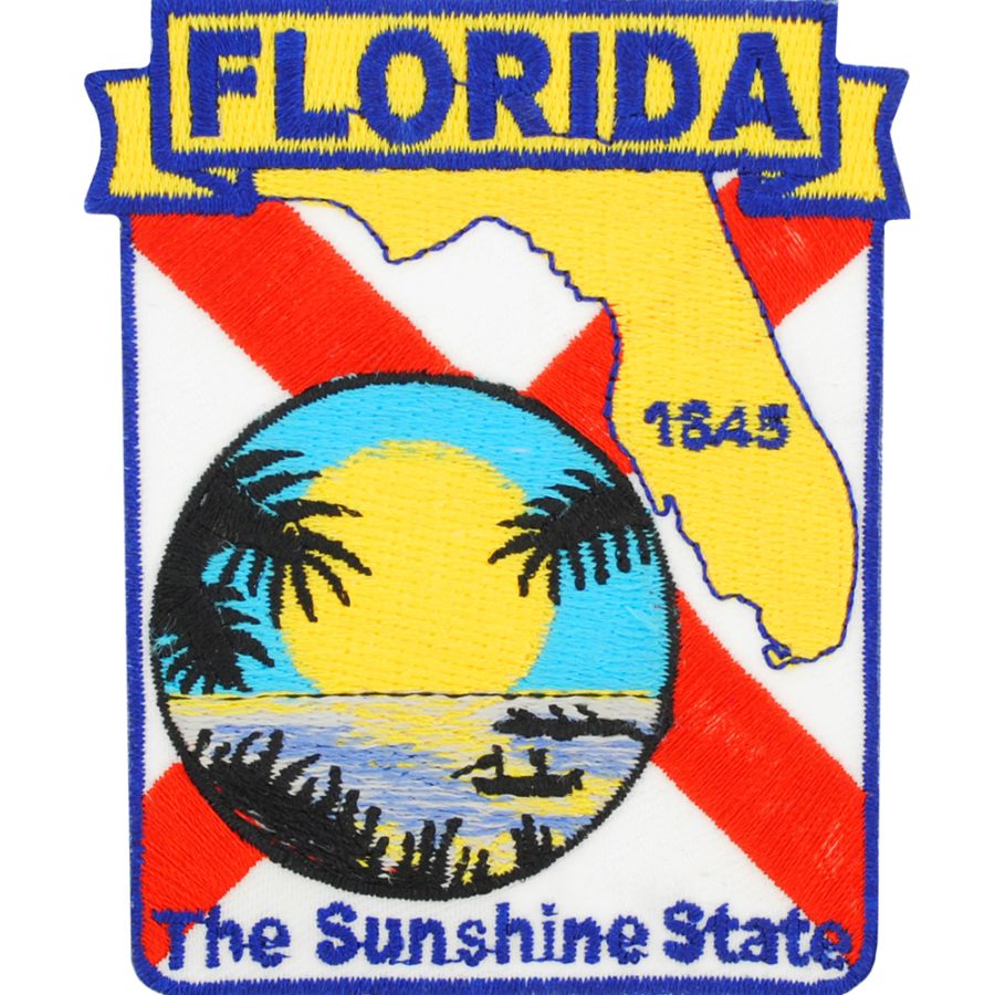 Florida - State Historical Embroidered Iron-On Patch at Sticker Shoppe