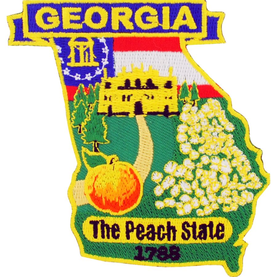 Georgia - State Historical Embroidered Iron-On Patch at Sticker Shoppe